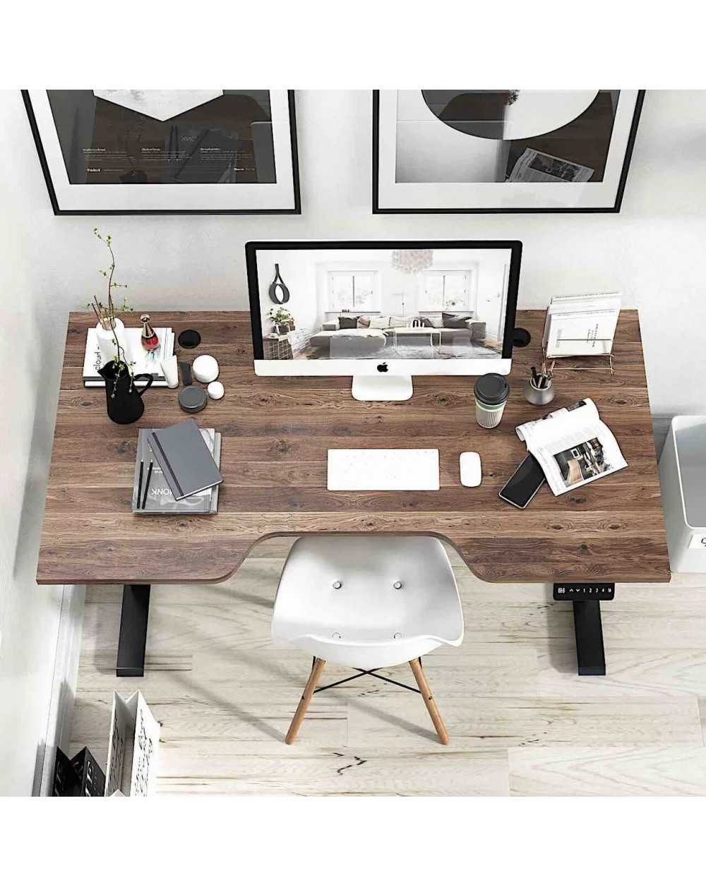 Купить Регулируемый по высоте стол с электроприводом KING TOWER WOOD ...